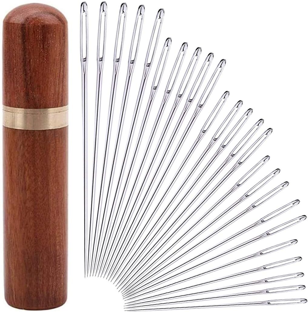 Amazon.com: 25Pieces Hand Sewing Big Eye Needles Sharp Needle，with ...