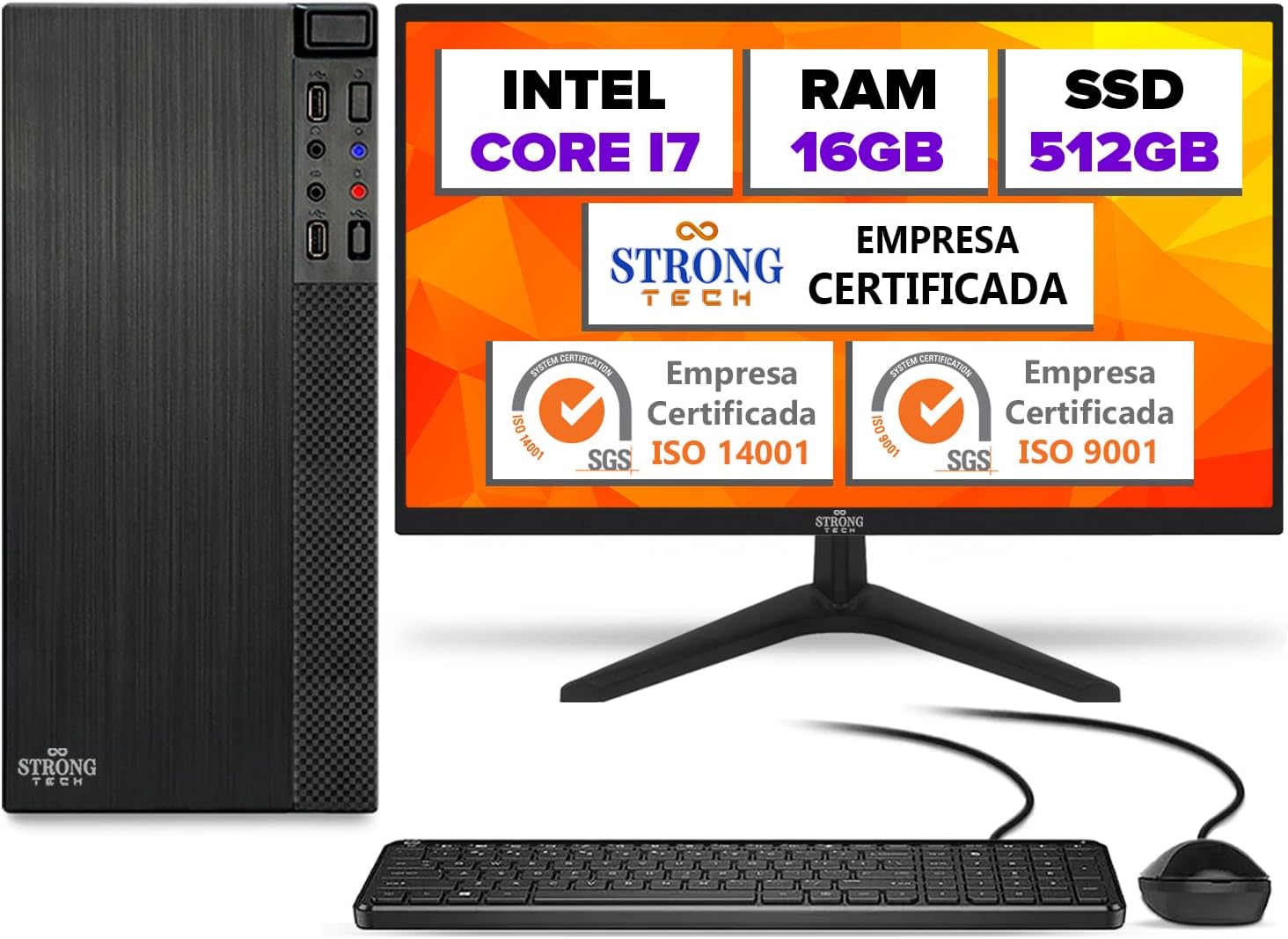 Computador Completo Intel Core i7 16GB SSD 512GB Monitor 17" 4 Núcleos ...