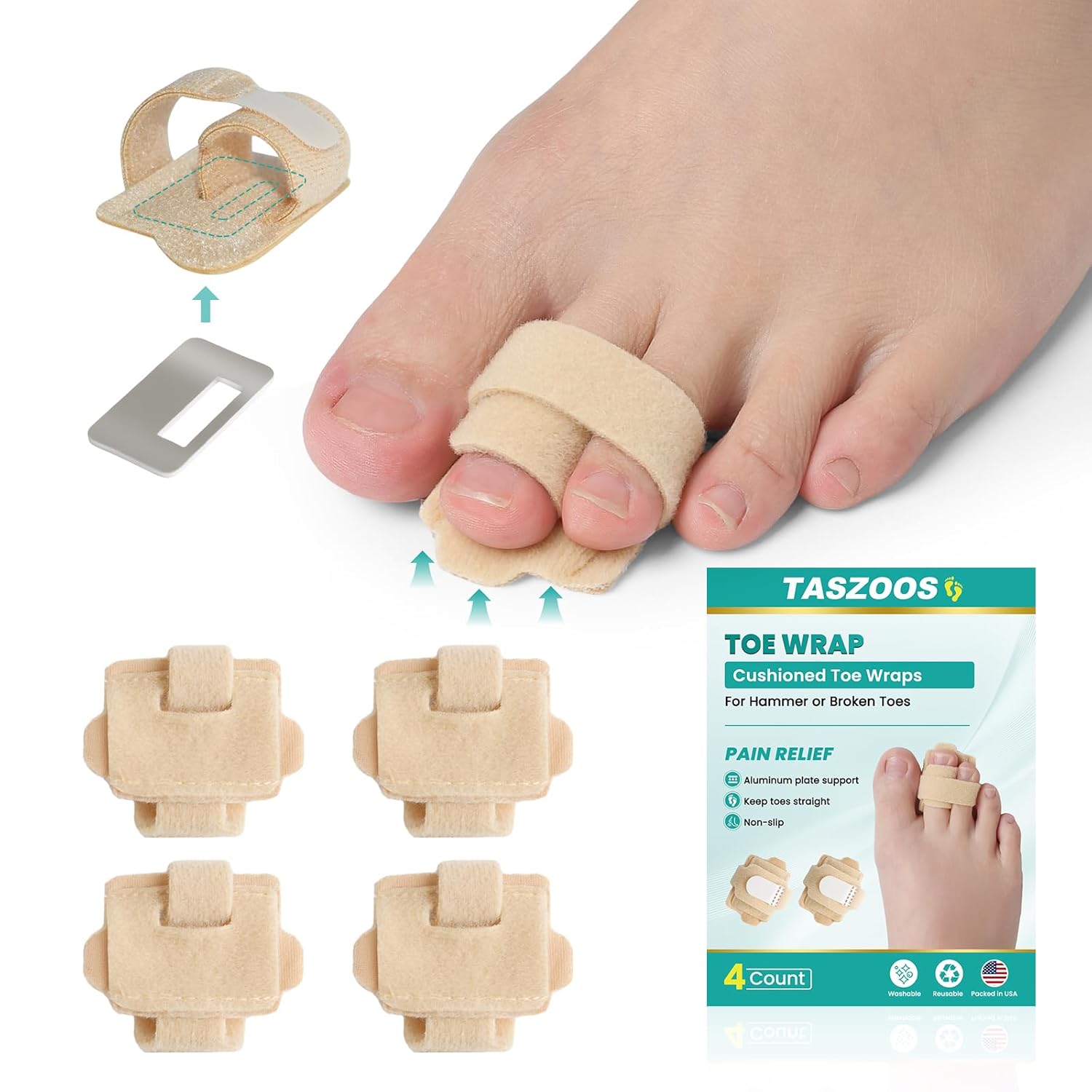 Amazon.com: TASZOOS Hammer Toe Straightener Corrector for Women & Men ...