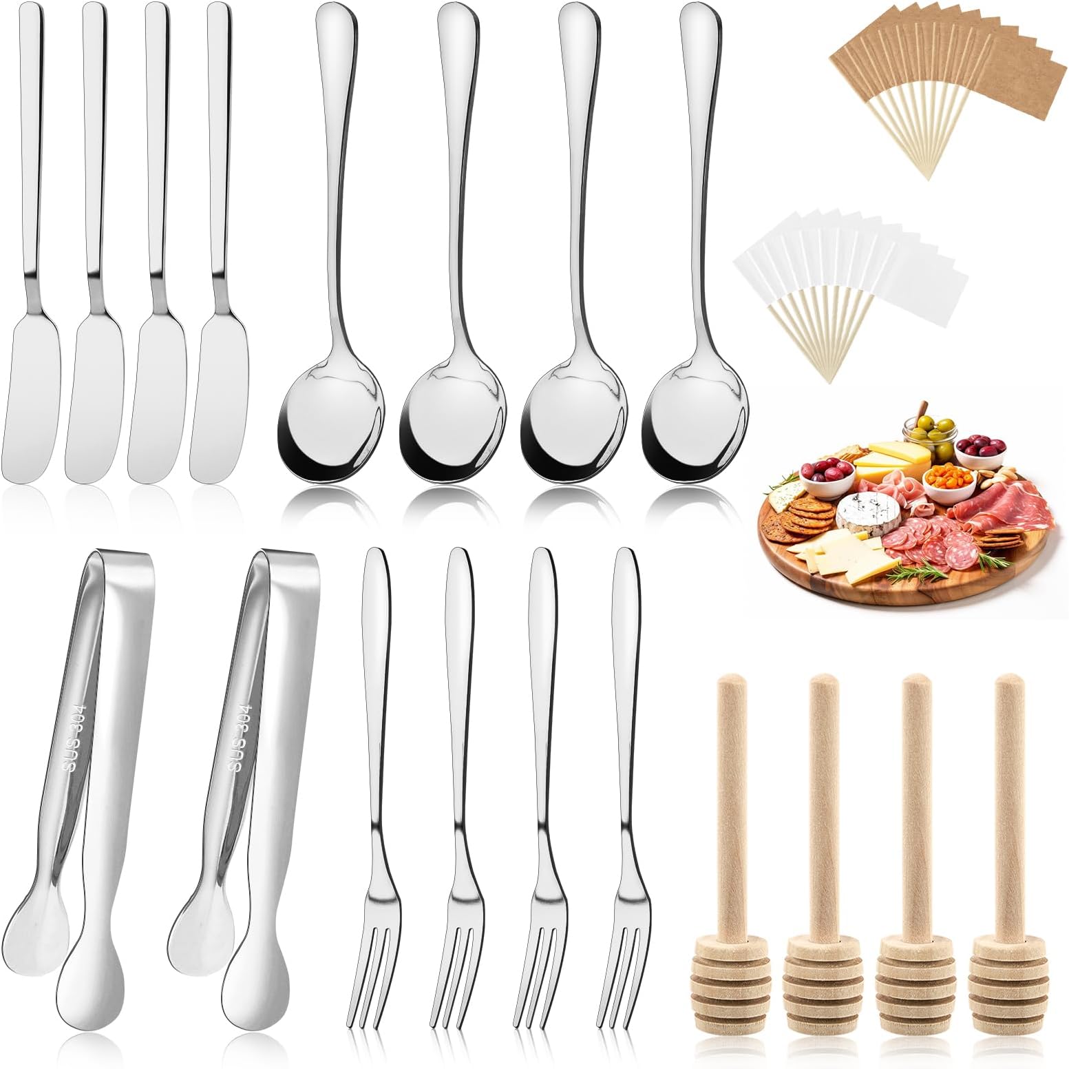 Amazon.com: Charcuterie Accessories Cheese Butter Spreader Knife Set ...