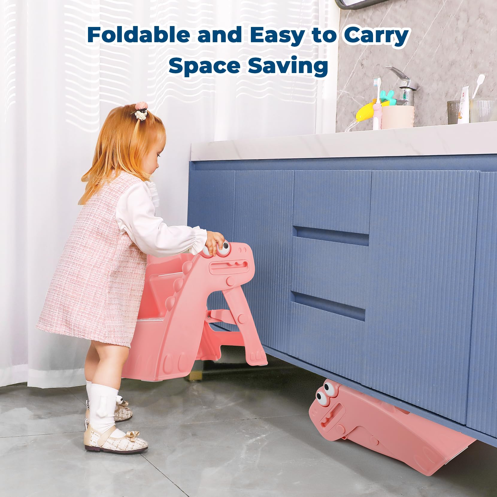 Snapklik.com : Onasti Toddler Step Stool Foldable Kids Step Stool ...