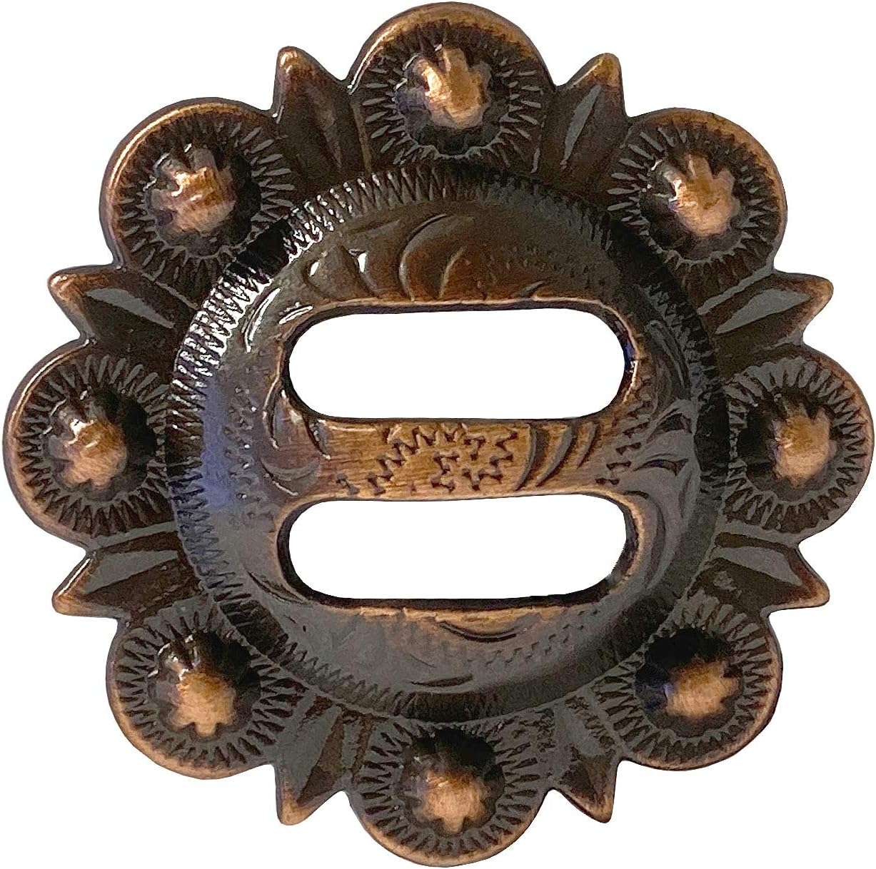 Amazon.com: Pack of 10 Slotted Conchos Leathercraft Saddle Headstall ...