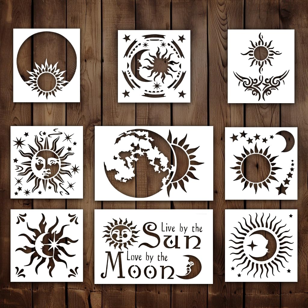 Amazon.com : Moon Stencil | Inspirational Awesome Aztec Celtic Moon ...