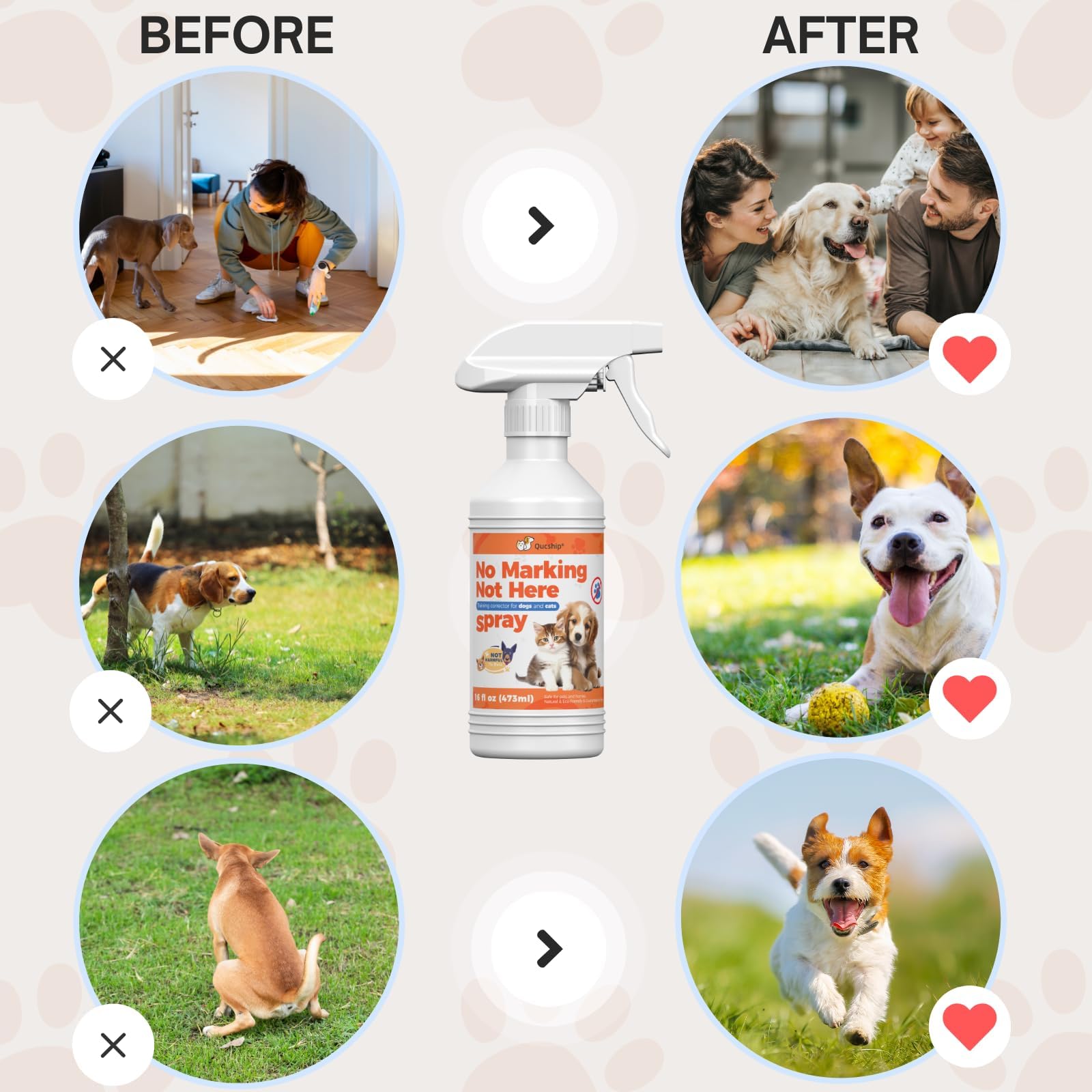 Snapklik.com : Qucship Not Here Dog Spray - A Convenient Way To Manage ...