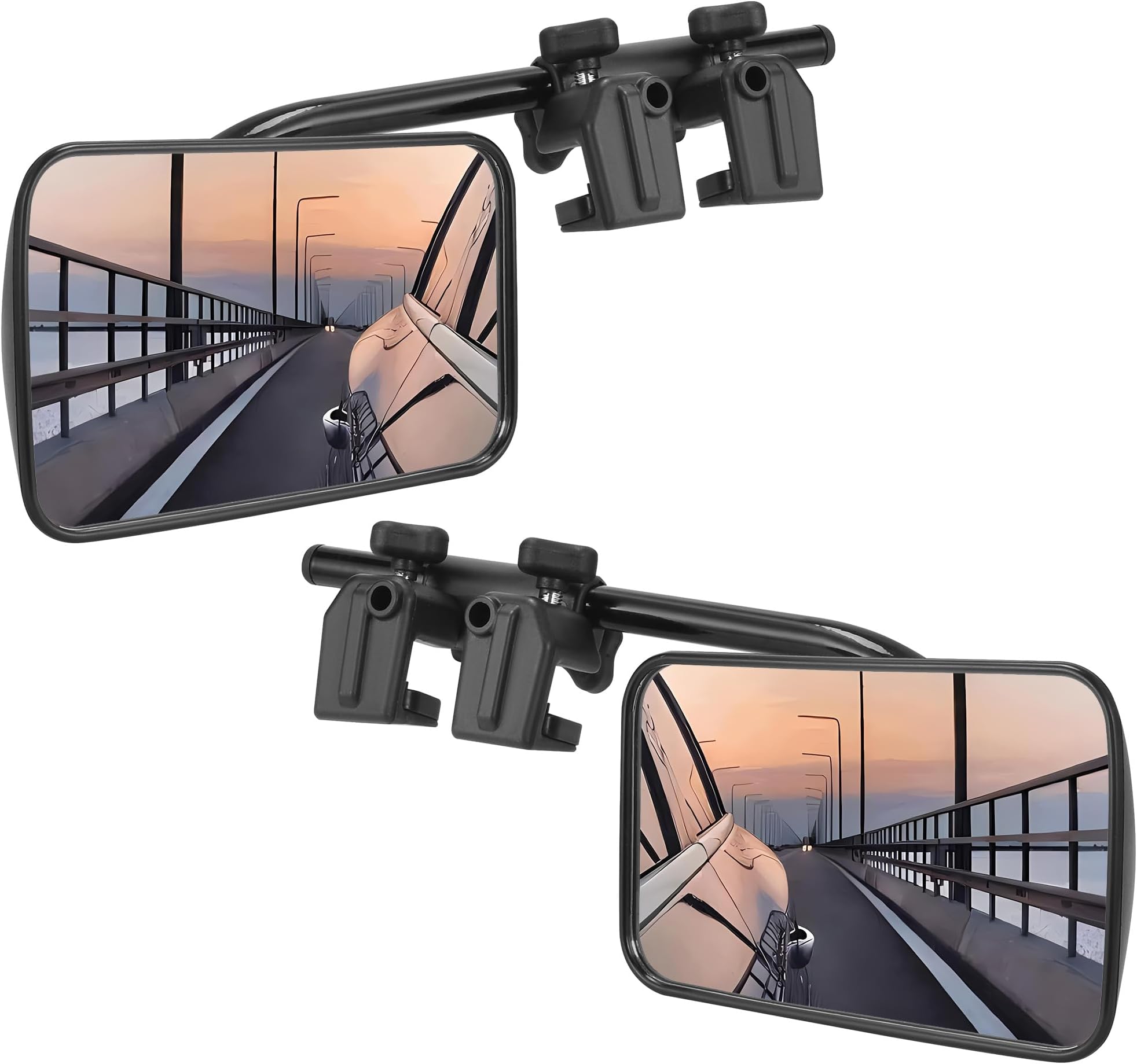 Amazon.com: YITAMOTOR Clip-on Towing Mirrors, Clamp on Car Mirror ...