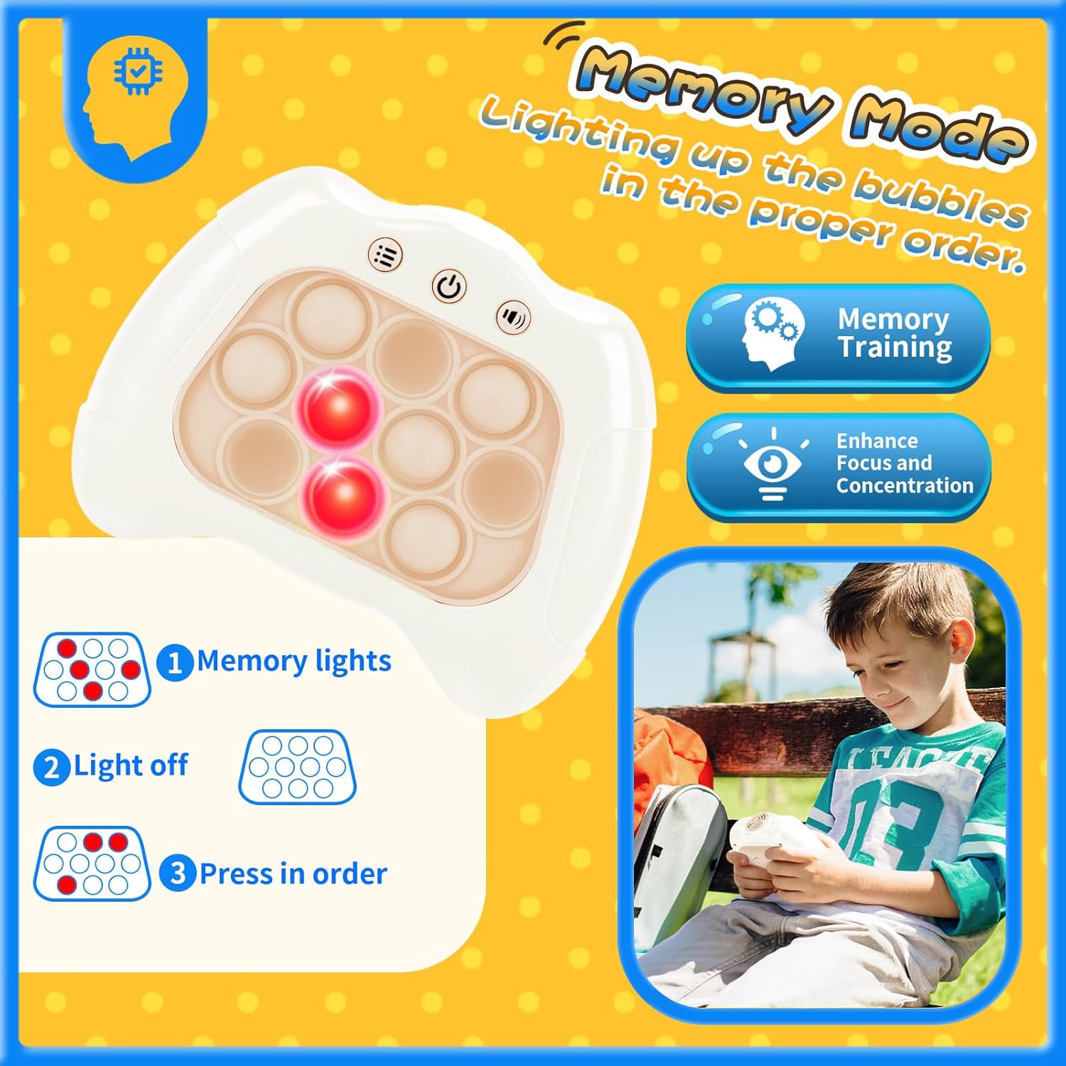 Juego de burbujas de empuje rápido, juego de burbujas iluminado para niños y adultos, juego ...