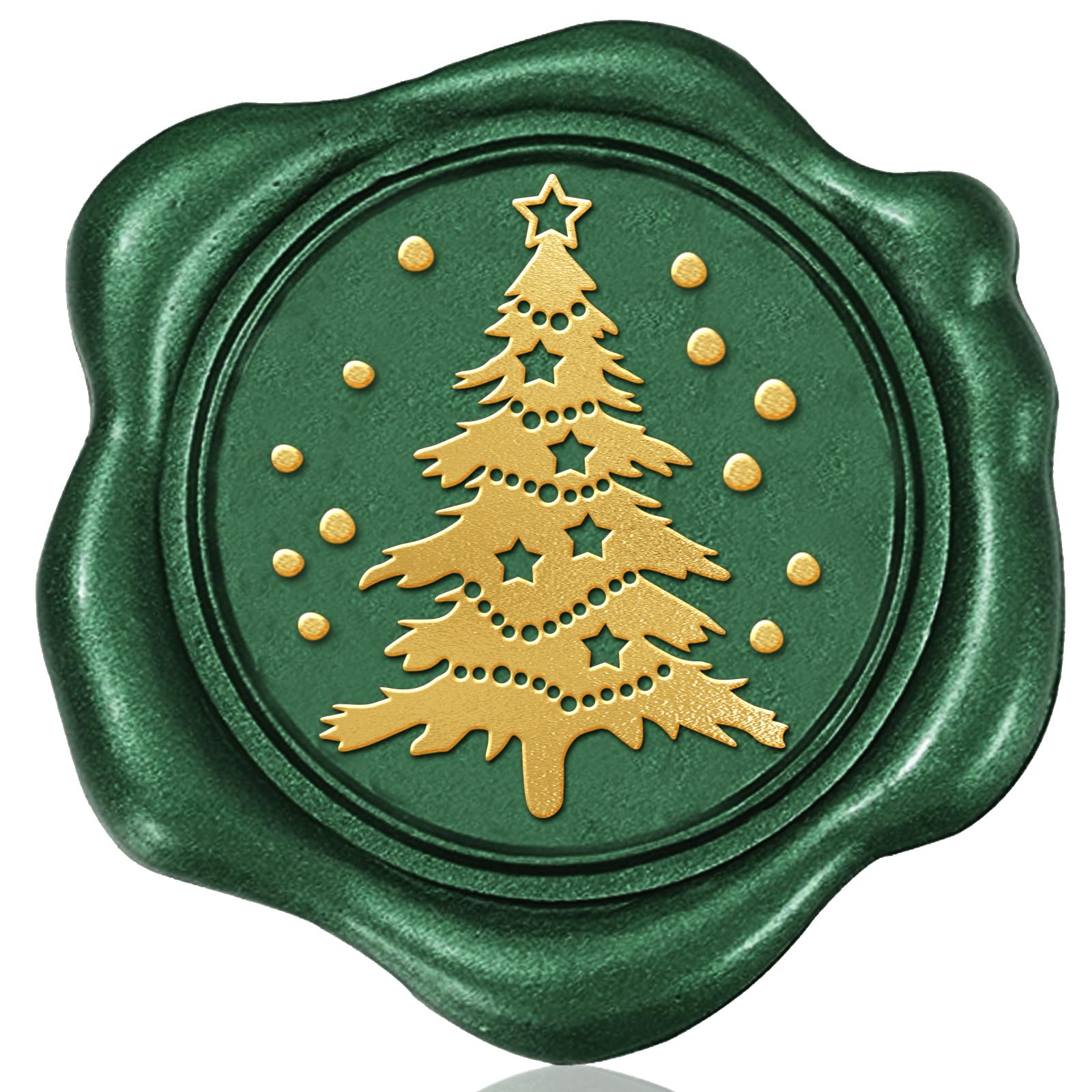 Amazon.com: Whaline 50Pcs Christmas Wax Seal Stickers Gold Xmas Tree ...