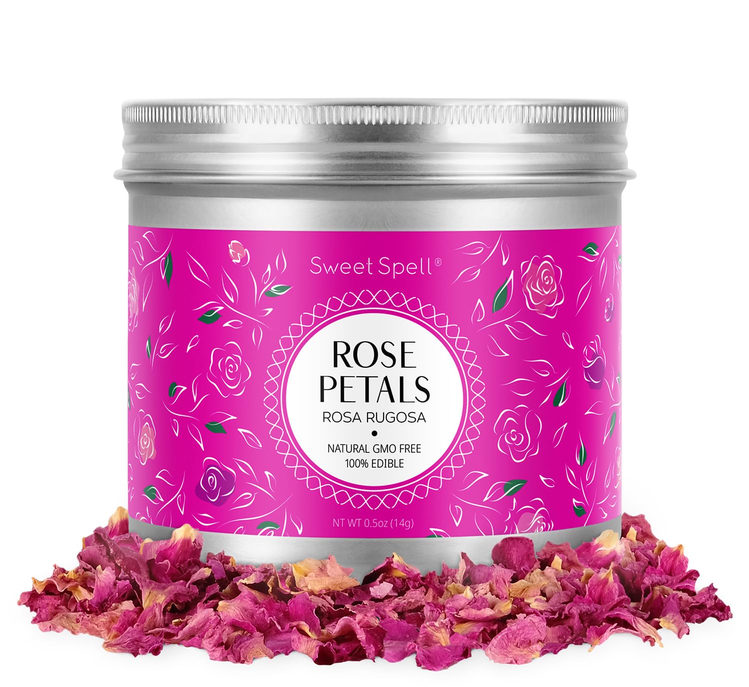 Amazon.com : Sweet Spell Dried Rose Petals - Edible Flowers for Drinks ...