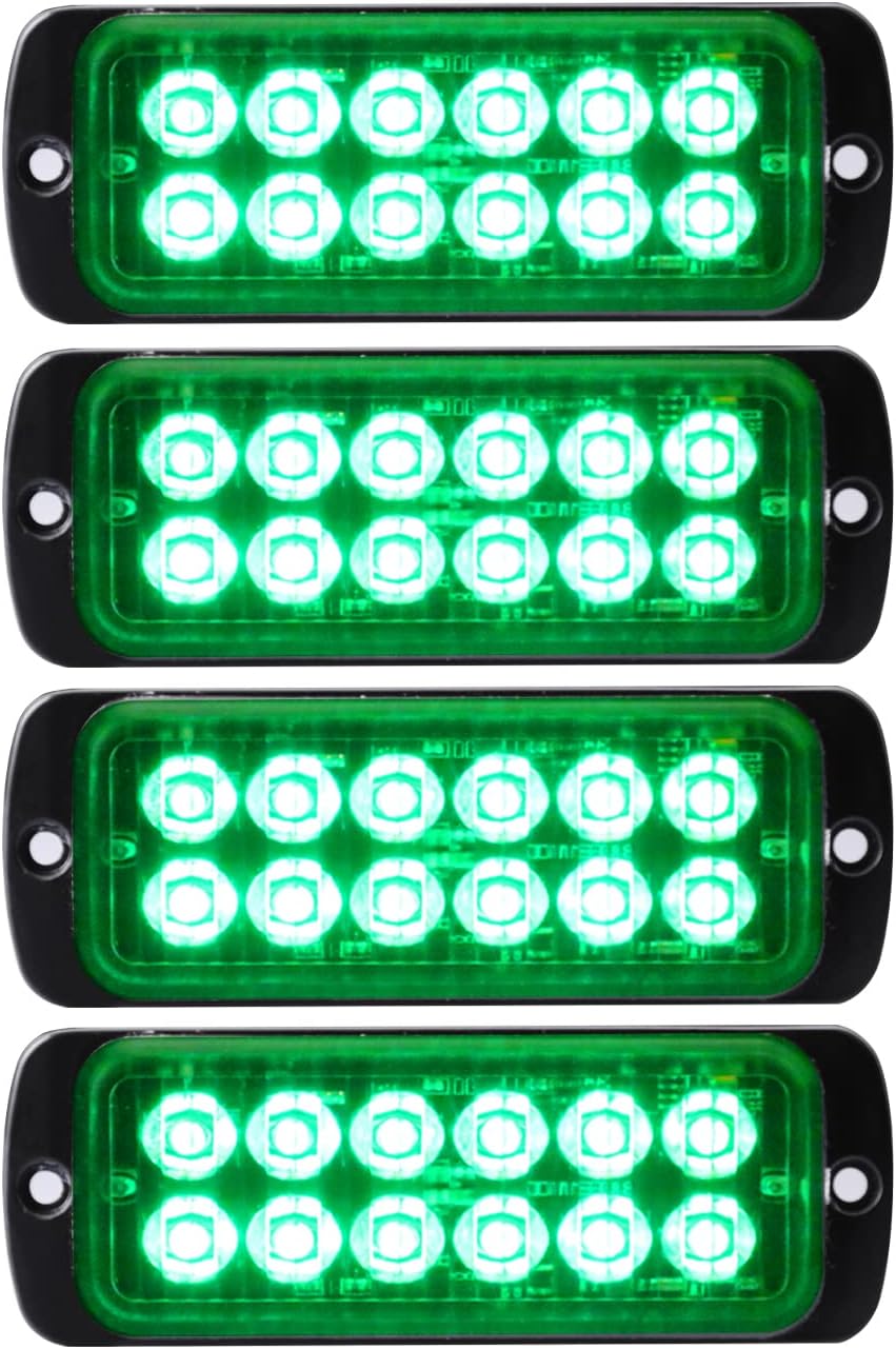 Amazon.com: Primelux Upgraded Green Strobe Lights for Trucks 4pcs Sync ...