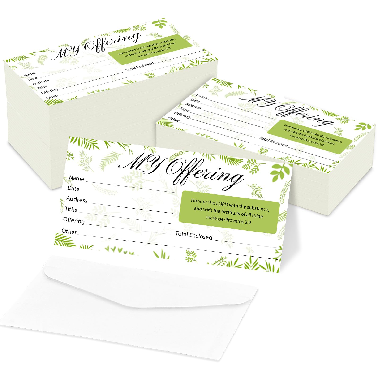 Amazon.com : XIISVINT 200 PCS 6.42 x 3.23 Inch Church Offering ...