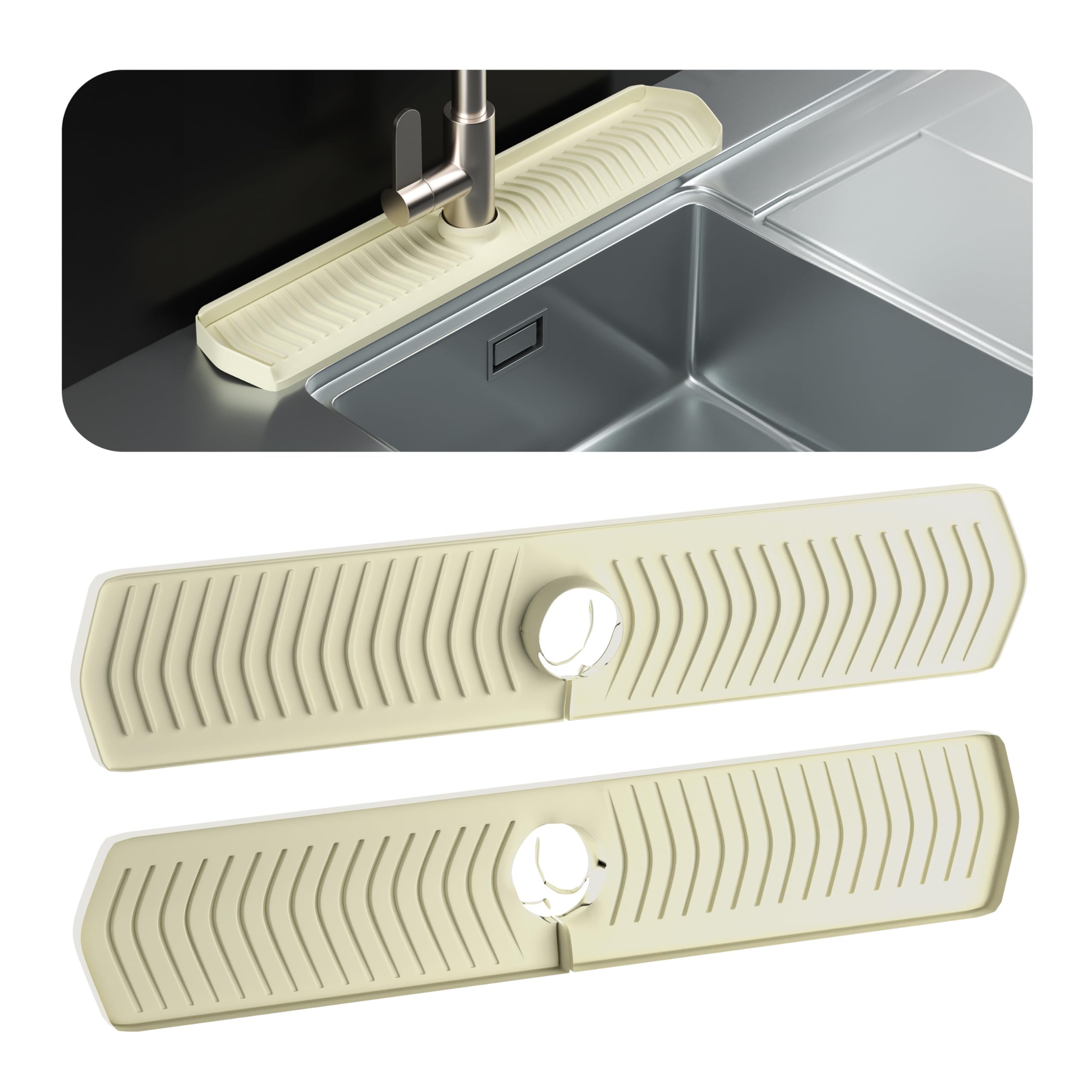 Amazon.com: UTENSILLA Silicone Kitchen Sink Splash Gaurd, Silicone ...