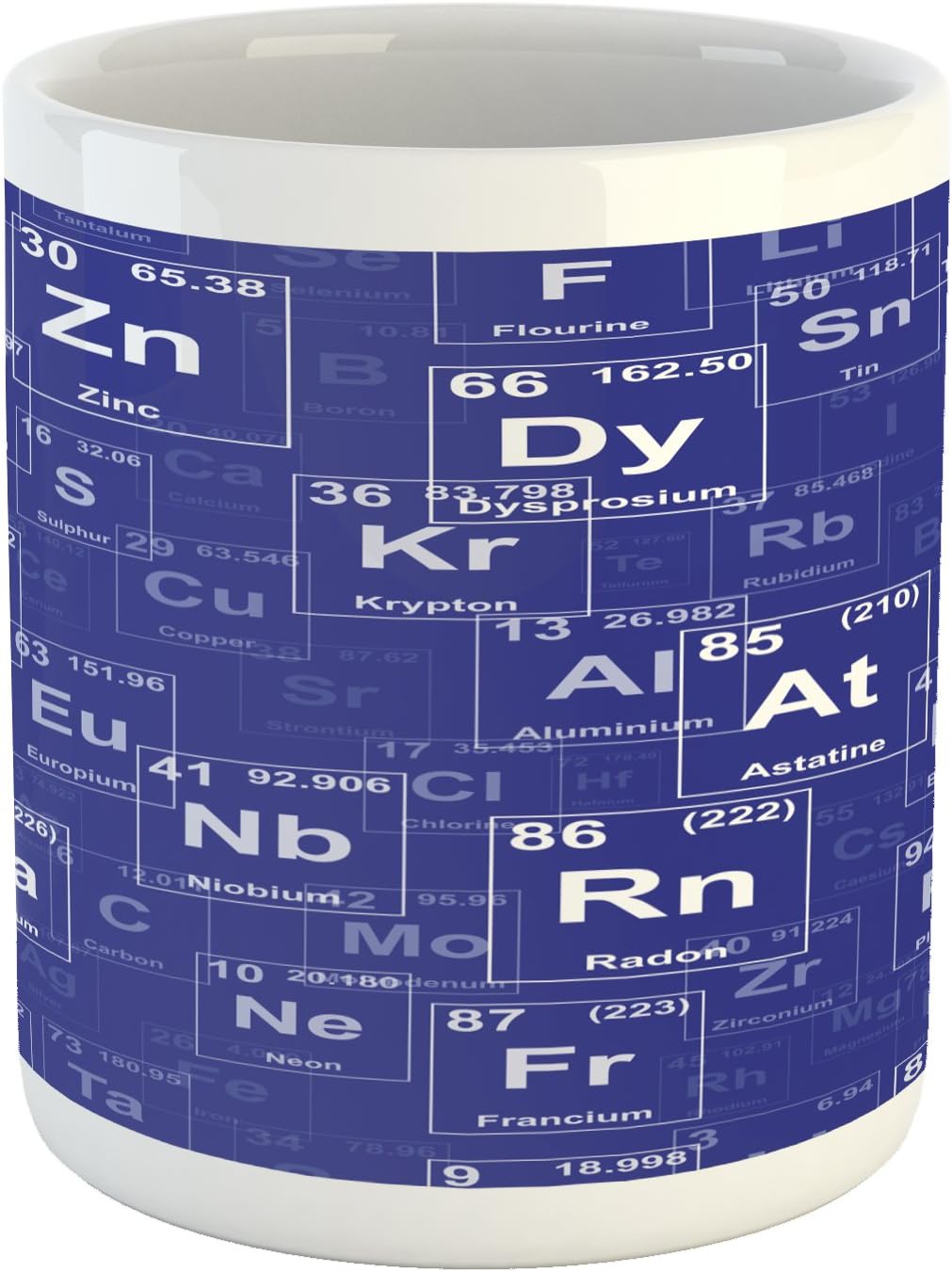 Amazon.com: Ambesonne Periodic Table Mug, Chemistry Elements in ...
