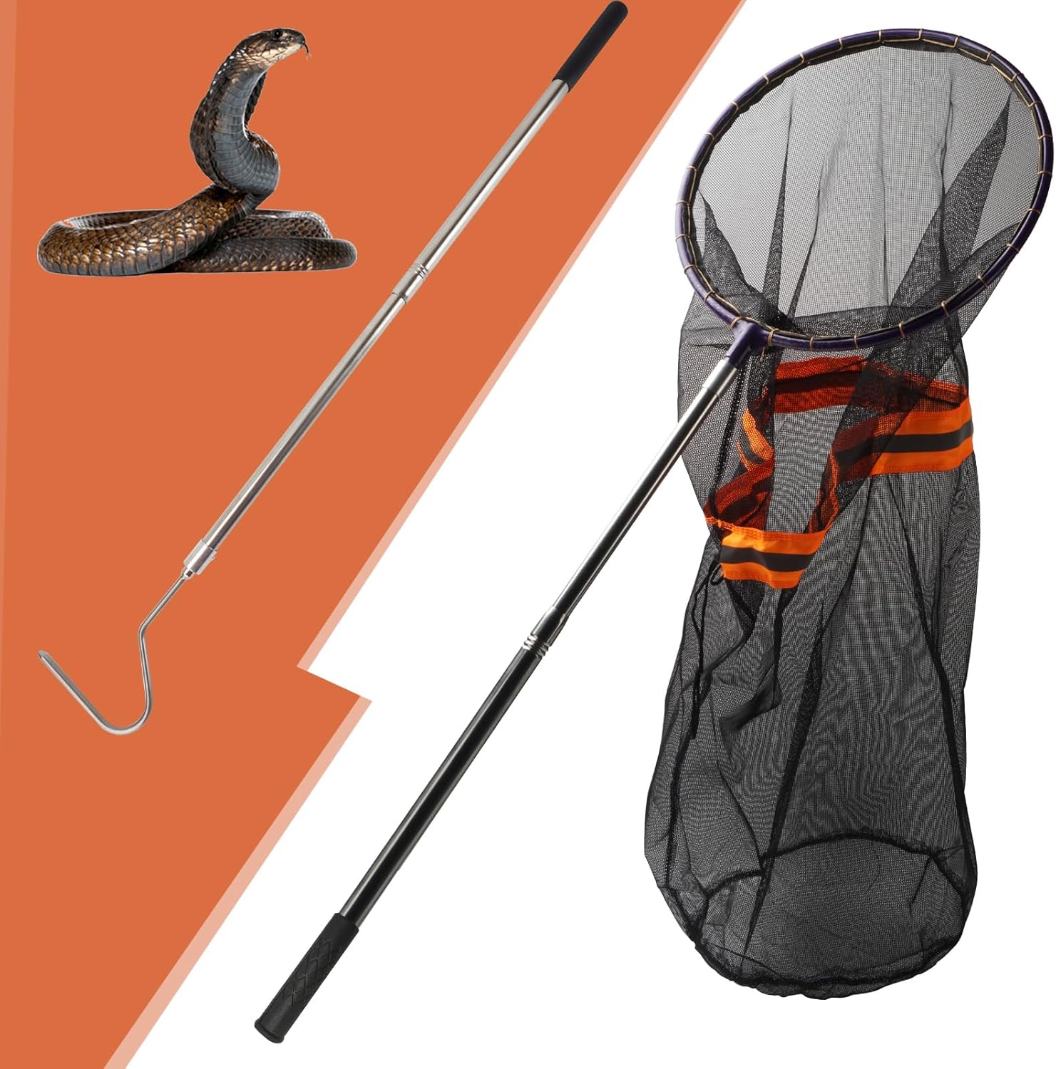 Amazon.com: Smarkey Snake Catcher Net, Rattlesnake Grabber Handling ...