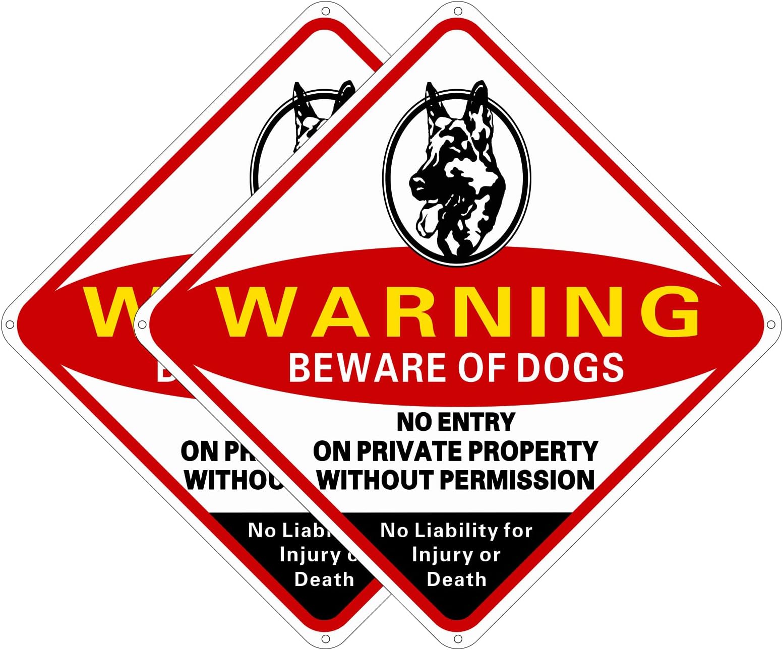 Amazon.com : Dog Warning Signs Beware of The Dog Aluminum Warning Sign ...