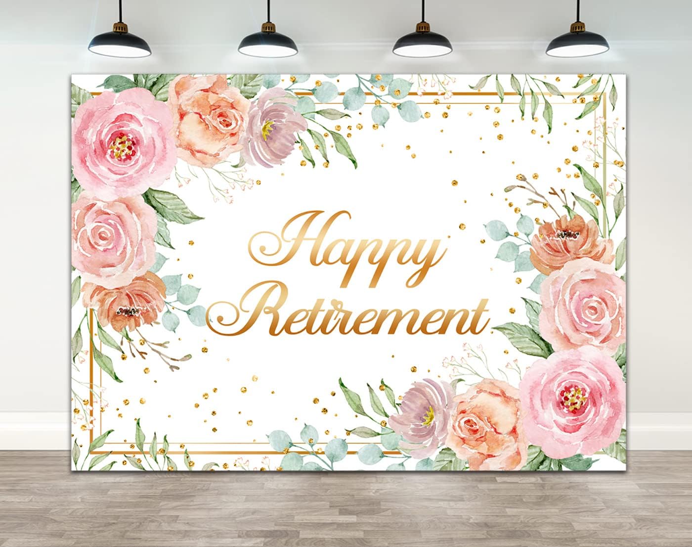 Amazon.com : Ticuenicoa 7×5ft Happy Retirement Backdrop for Women Pink ...