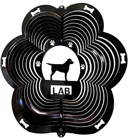 Amazon.com: Stainless Steel Wind Spinner, 12" Animal Dog Breed, Lab ...