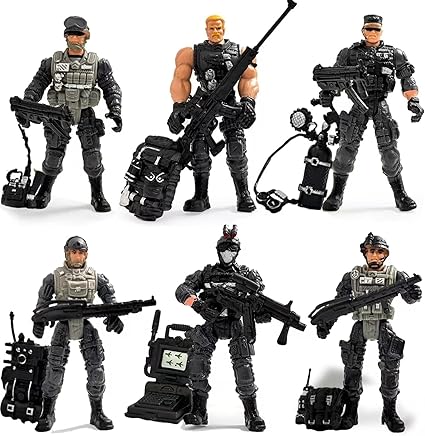 Amazon.com: Baimiby Army Men Action Figures, US Army Men and SWAT Team ...