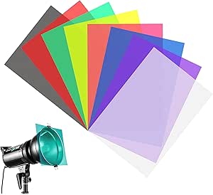 Amazon.com : 8 PCS Color Correction Gel Light Filter, Photography ...