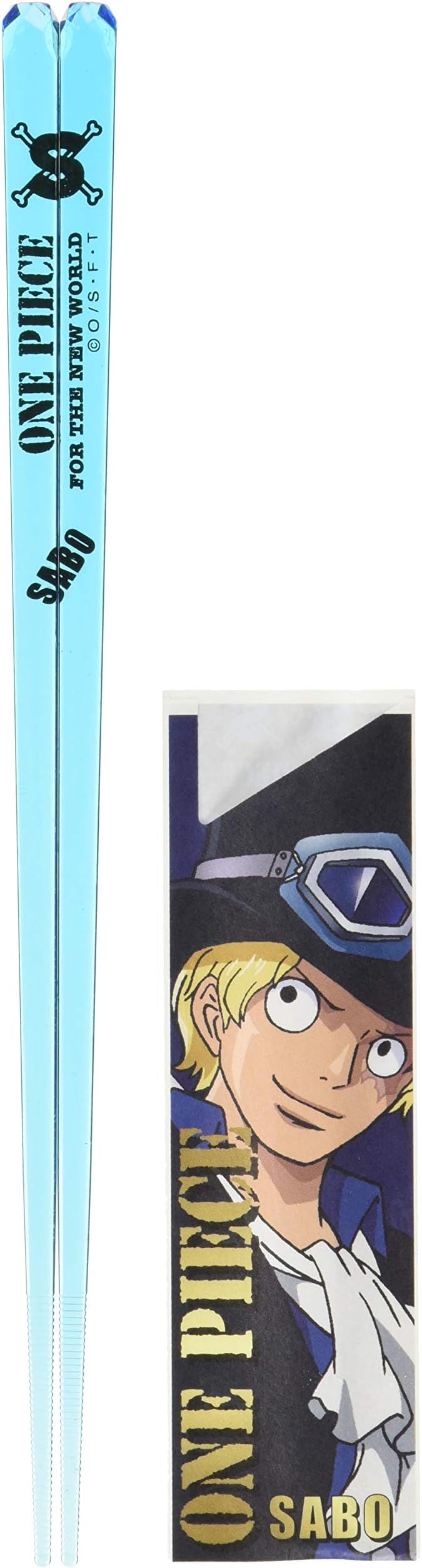 Amazon.com: Anime One Piece Pirate Flag Sabo Clear Chopsticks Blue ...