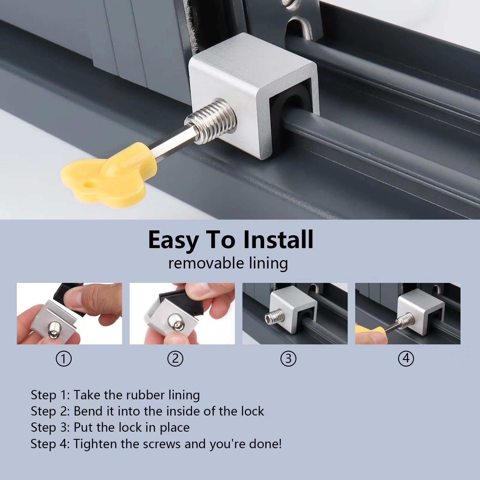 Snapklik.com : Window Locks, 2 Pack 2023 Sliding Security Windows Locks