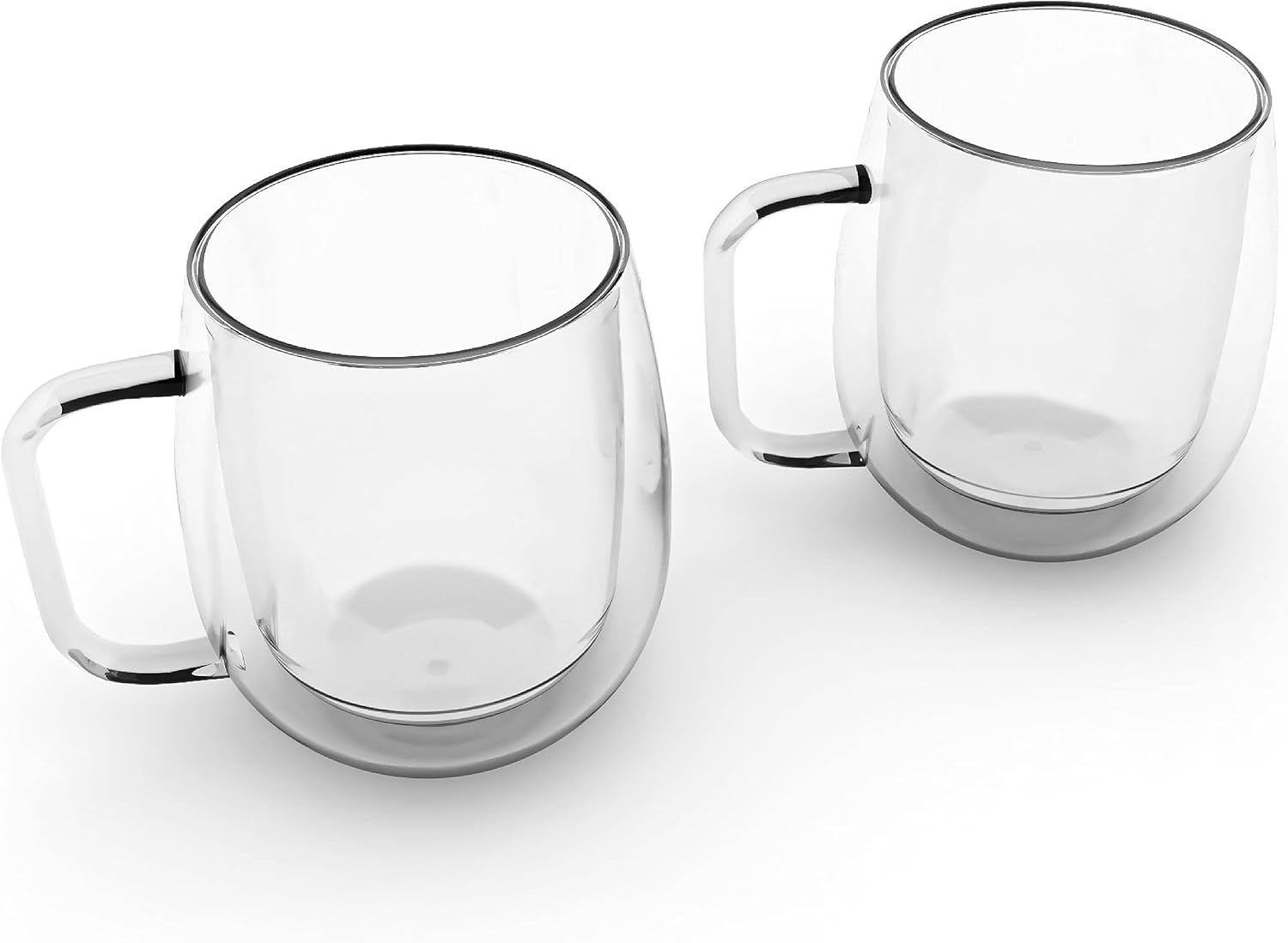Amazon.com: Elle Decor Double Wall Glass Mugs, Set of 2-8-Oz Coffee Mug ...
