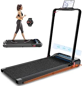 Saterm Walking Pad with Handle Bar, Treadmill Under Desk with 300lb ...