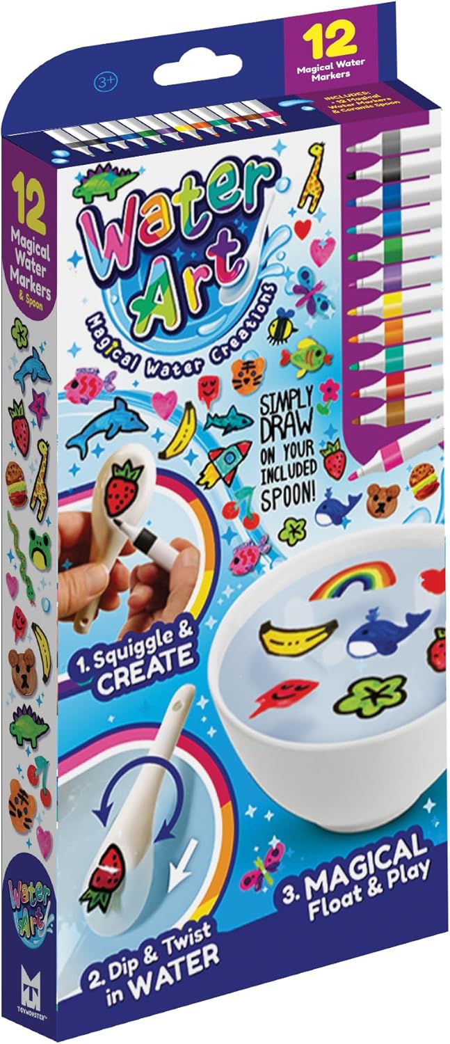 Water Art 12 Pack Magical Water Marker Pens & Ceramic Spoon – DIY Water ...