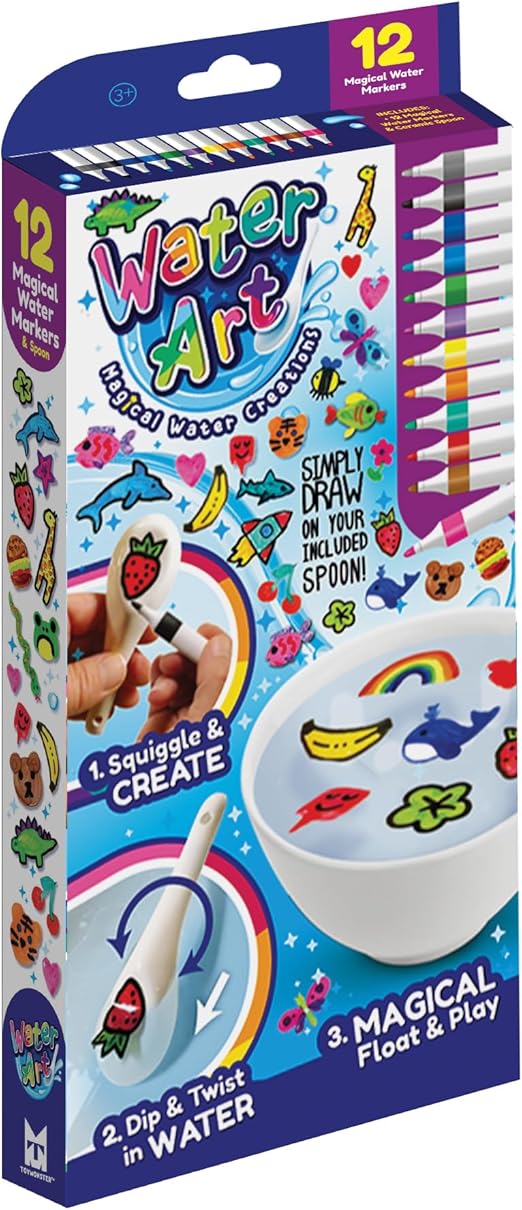 Water Art 12 Pack Magical Water Marker Pens & Ceramic Spoon – DIY Water ...