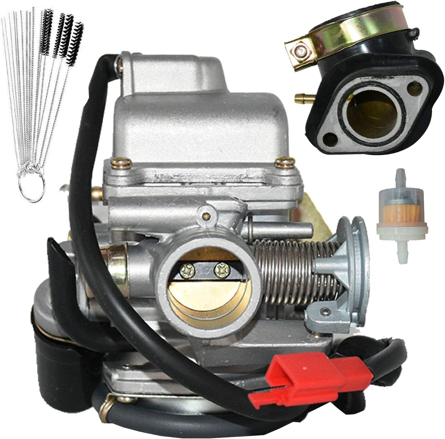 Amazon.com: Carbman Carburetor Intake manifold Kit For GY6 150 150cc ...