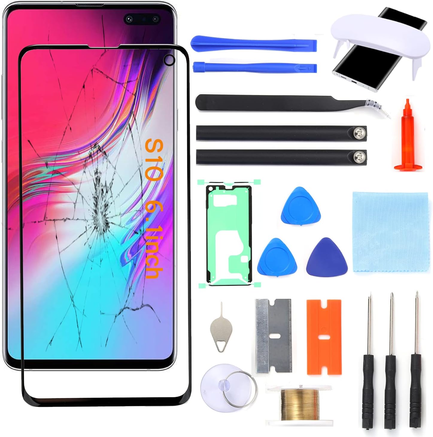 Amazon.com: Original Galaxy S10 Screen Replacement, Front Outer Lens ...