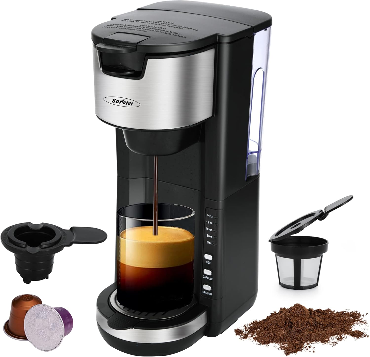 Amazon.com: Single Serve Coffee Maker , One Cup Coffee Maker for ...