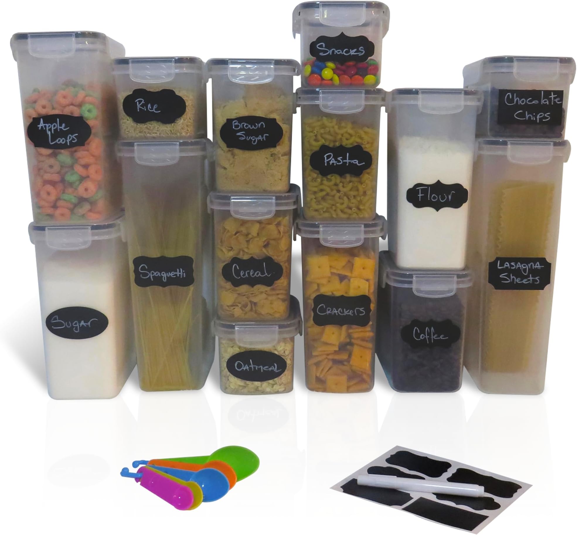 Amazon.com: Skroam 24 Pack Airtight Food Storage Containers with Lids ...