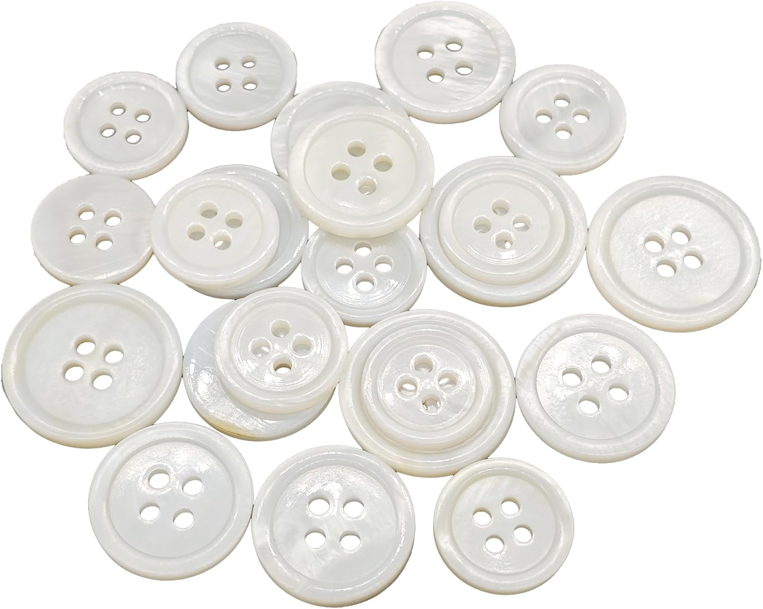 Amazon.com: CANDEOLA 22-Pcs Mother of Pearl Shell Buttons | Bulk ...