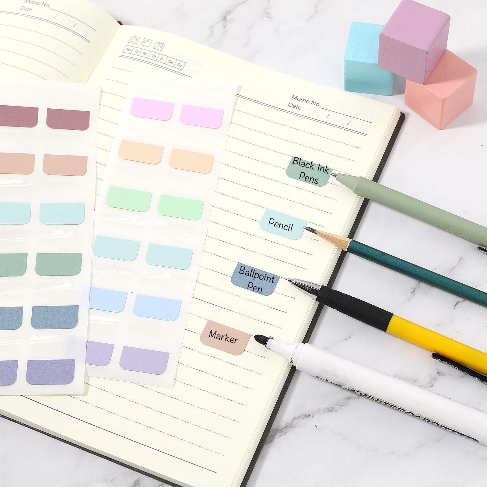 Sticky Notes Tabs Post It Flags 240 Pcs 1Inch Colored Book Sticky Index ...