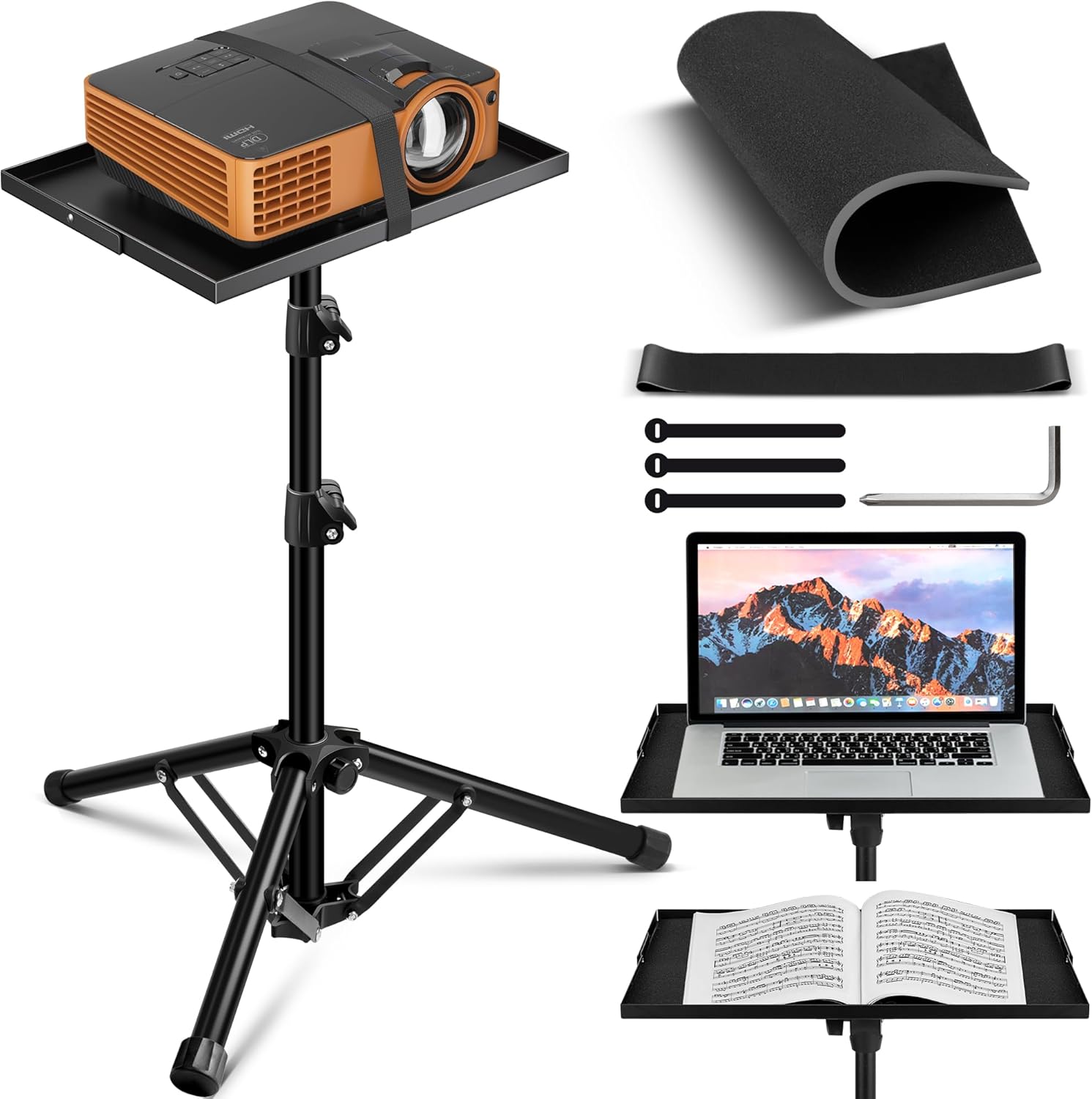 Amazon.com: CAHAYA Projector Stand Tripod Foldable: 18.9 to 41 Inch ...