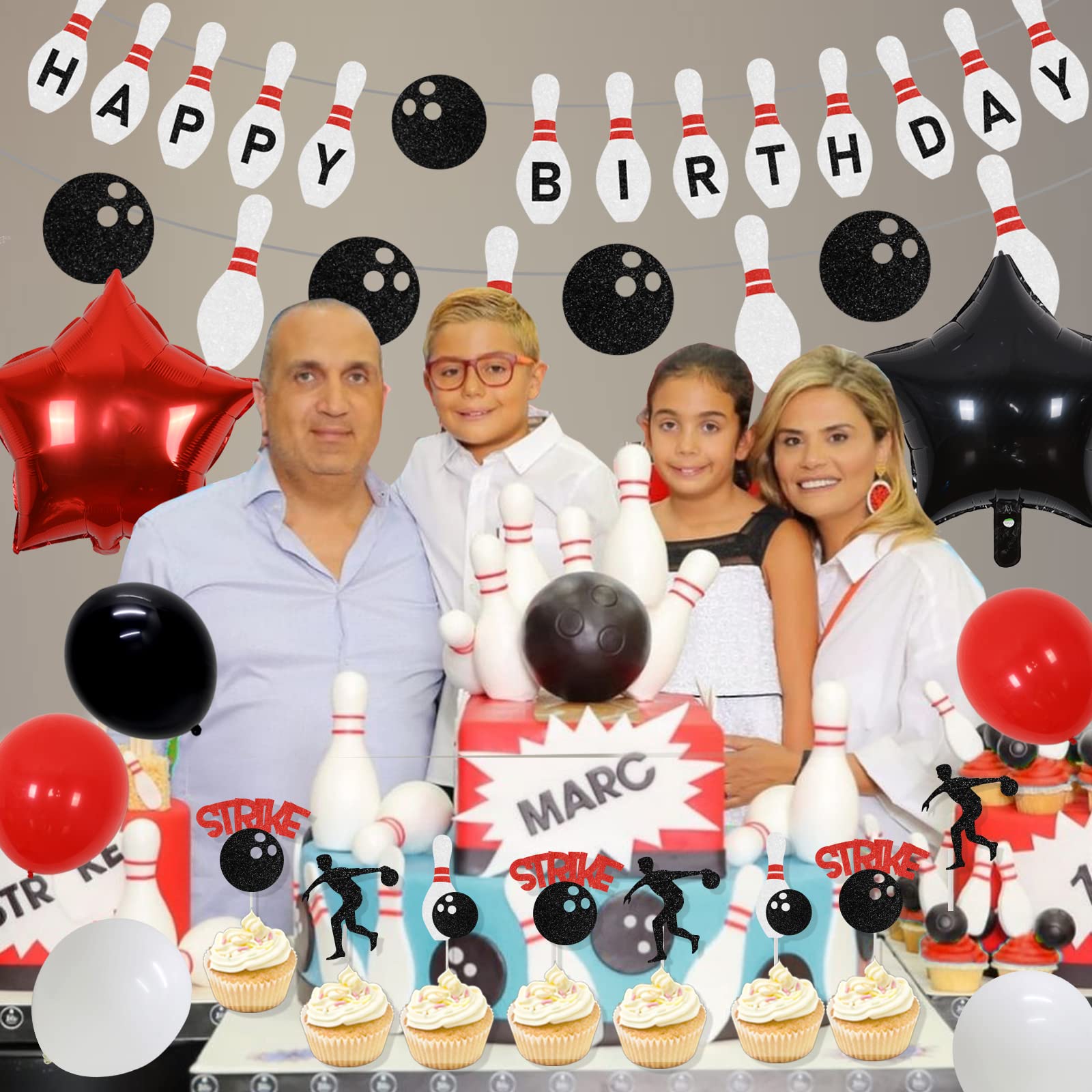 Bowling Theme Party Bowling Birthday Party Decorations - Banner, Cake ...