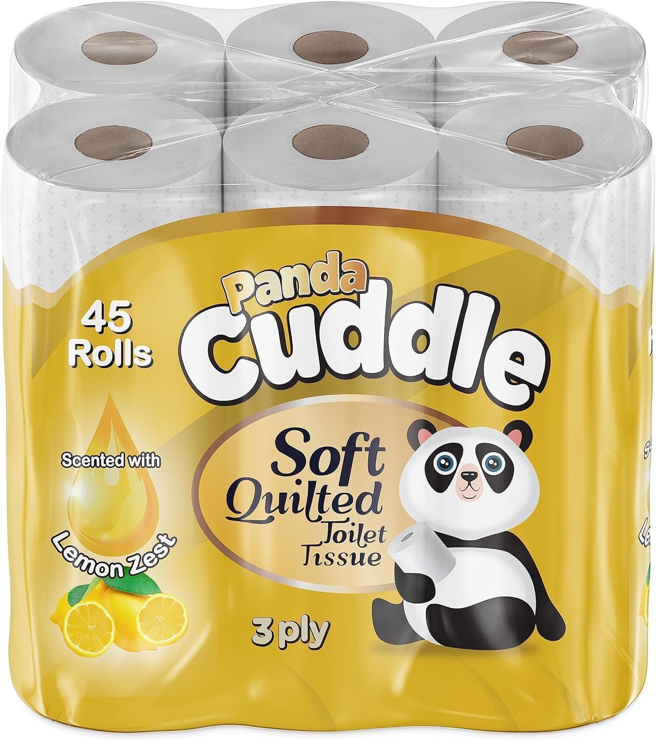 Panda Cuddle 3-Ply Soft Quilted Scented Toilet Rolls - Scented Toilet ...
