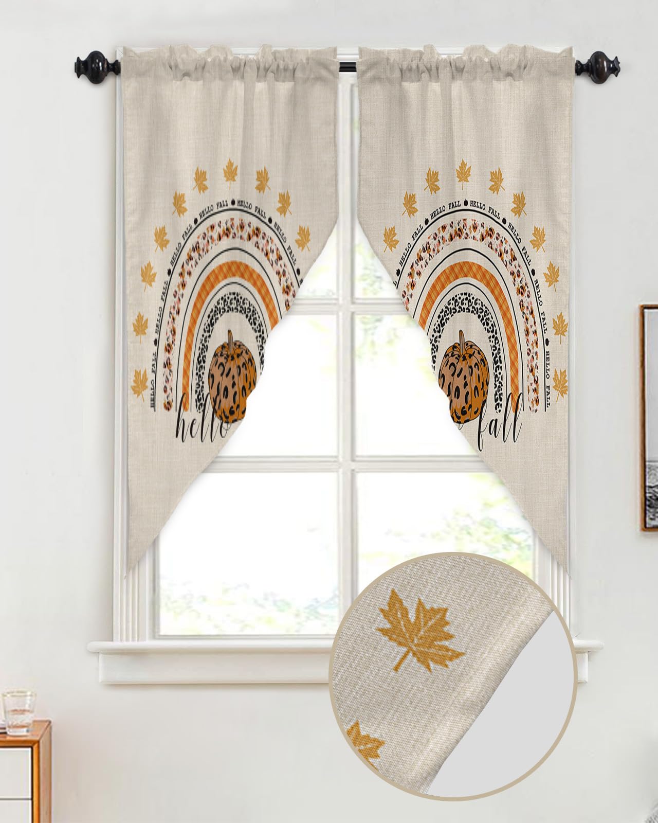 Printed Burlap Curtains