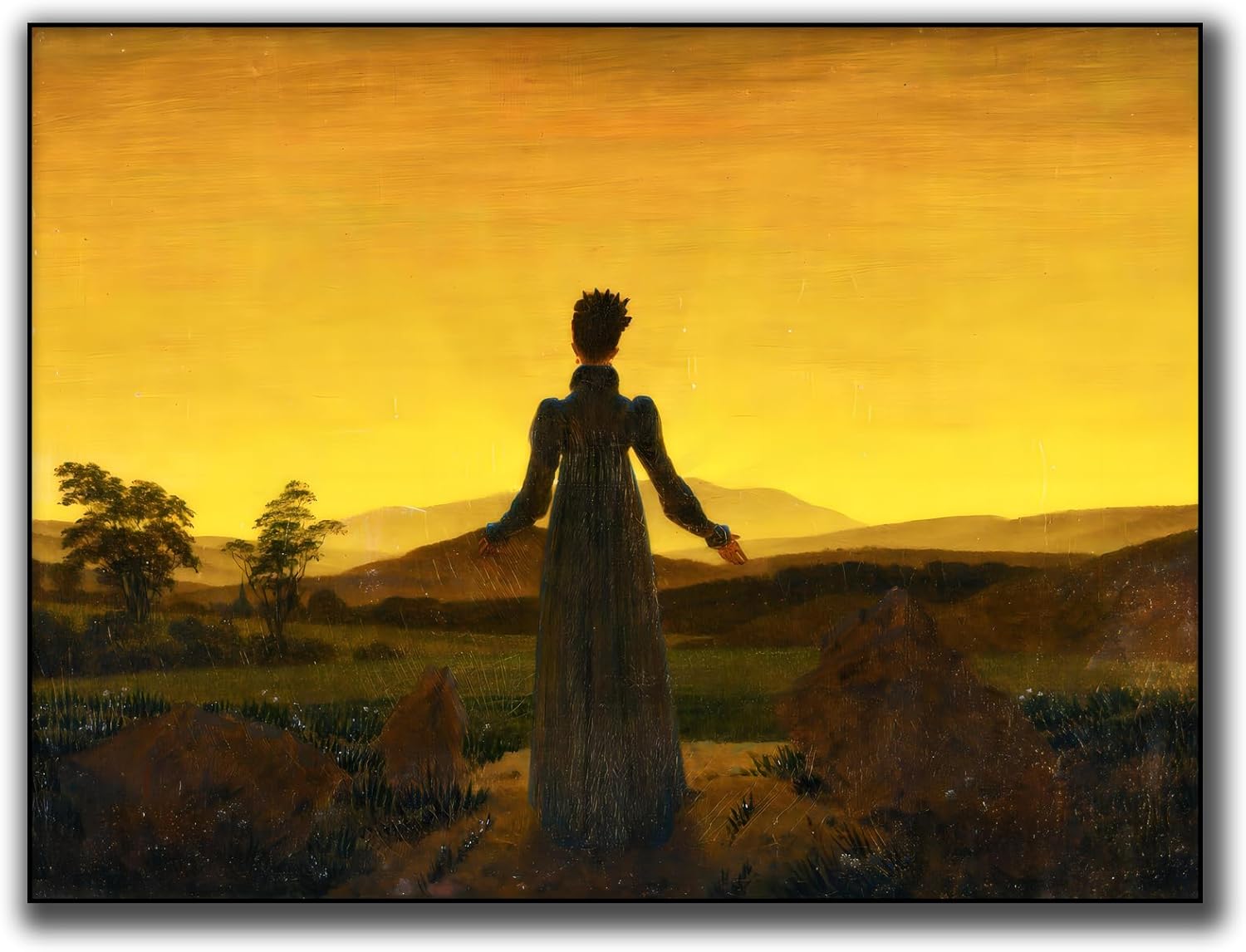 Amazon.com: OKRA Caspar David Friedrich Poster - Woman Before The ...