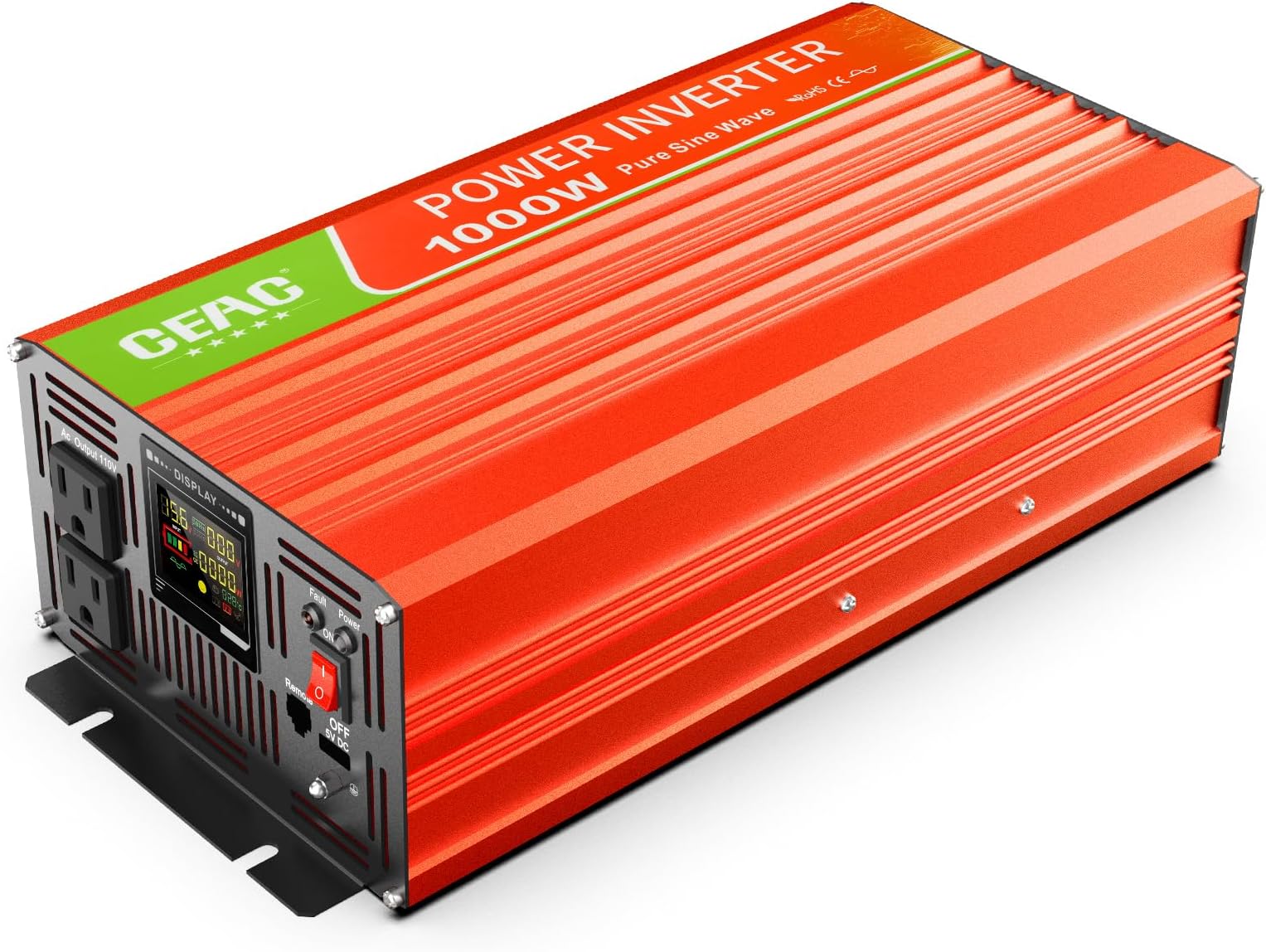 Amazon.com: 1000W Pure Sine Wave Inverter 12V DC to 110V AC Converter ...
