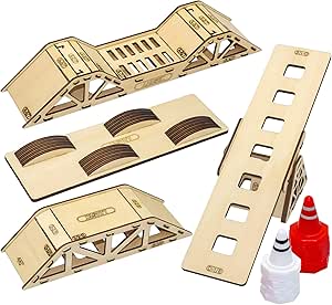 Amazon.com: RCENJOY RC Wooden Bridge Simulation Obstacle Steep Slope ...