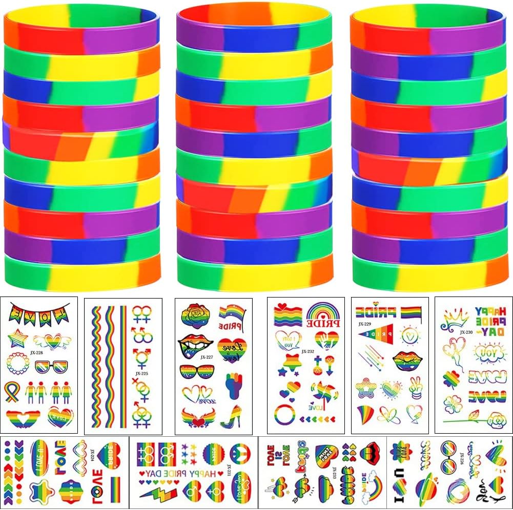 Amazon.com: CAMIRUS 126Pcs Pride Rainbow Party Favors, 30Pcs Pride ...