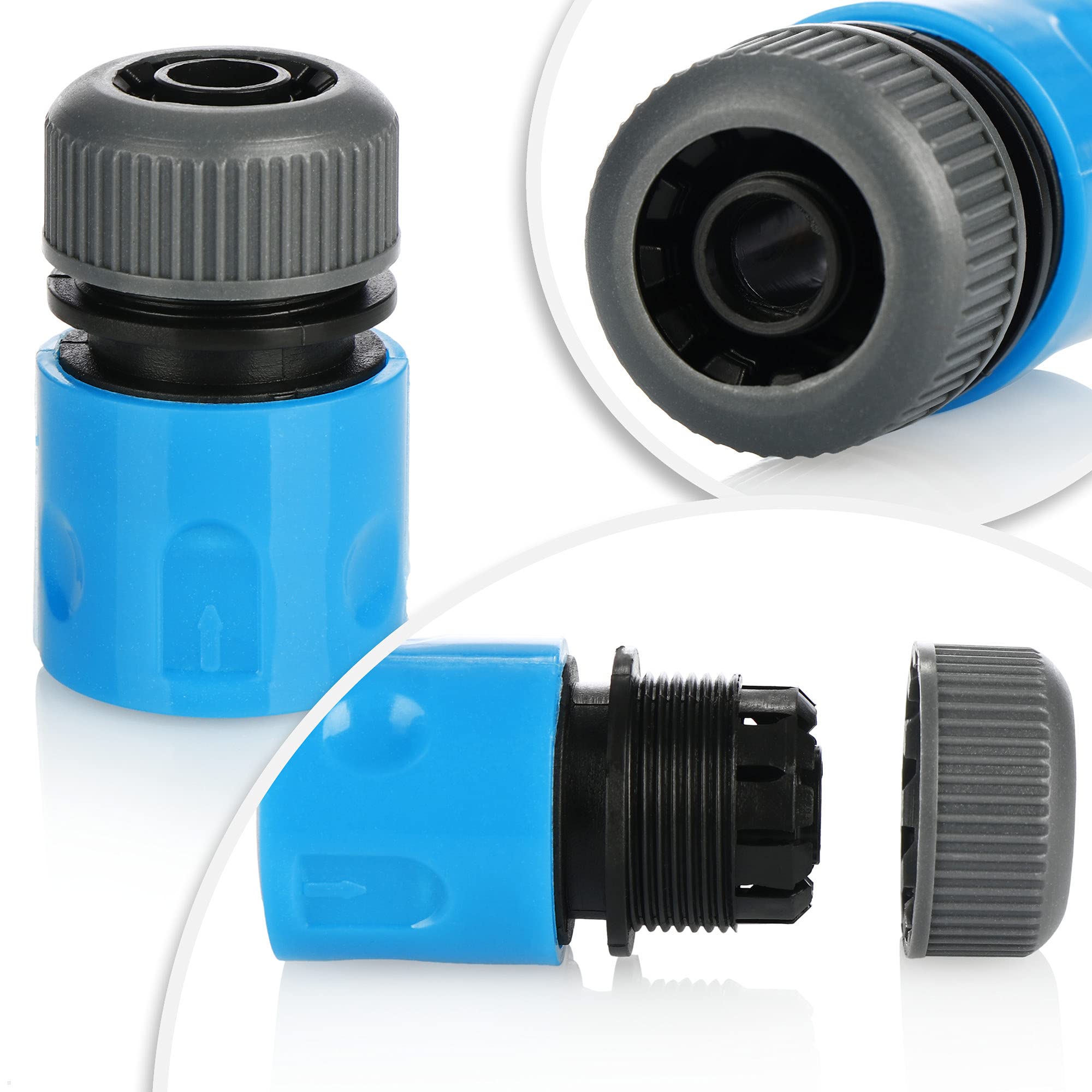 com-four 8-piece set garden hose connectors – garden accessory set for ...