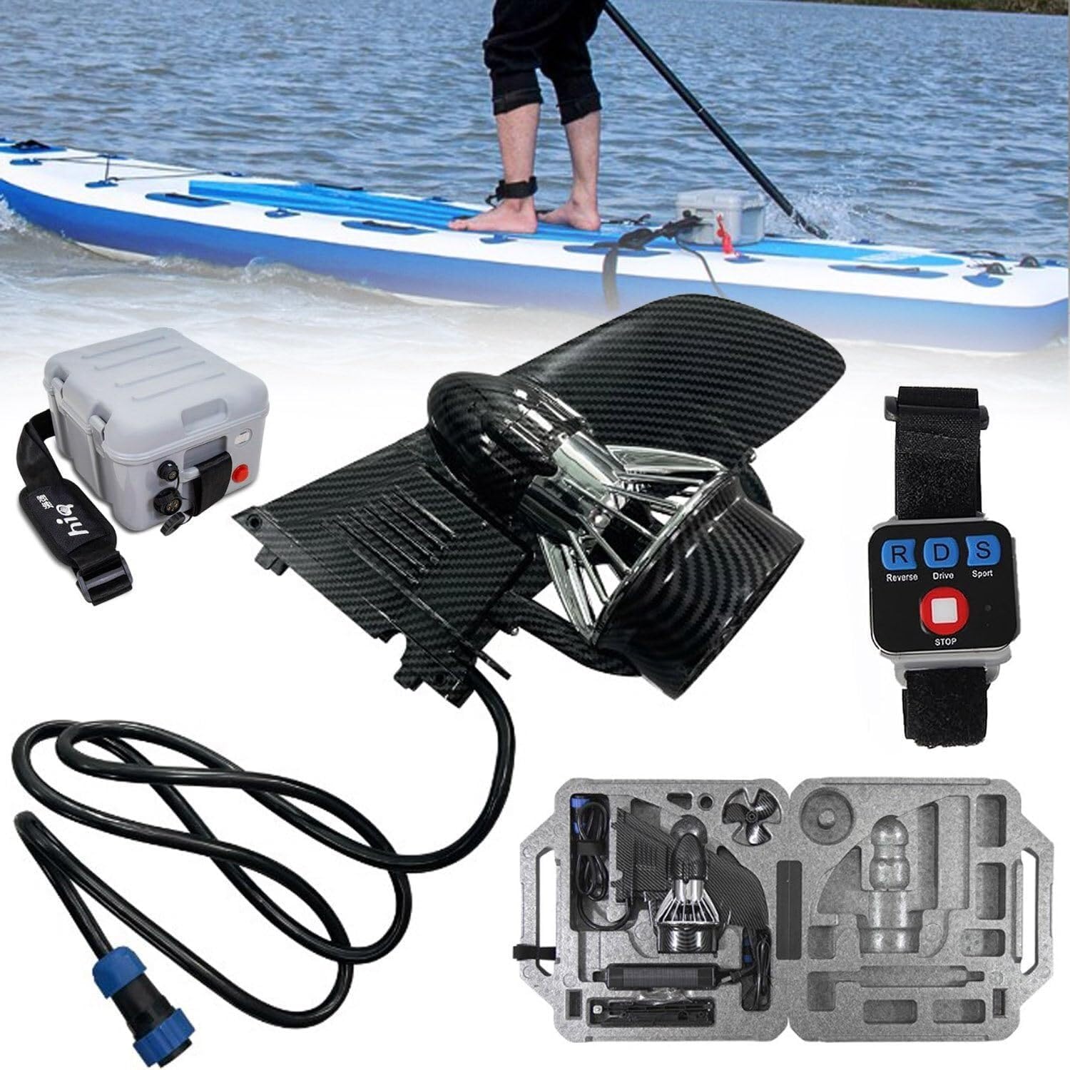 Amazon.com : XARONF 24V Electric Power Surfboard SUP Fin,Thruster ...