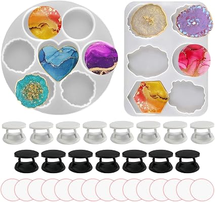 Amazon.com: 2 Pcs Phone Grip Mold, Phone Grip Top Resin Molds for Epoxy ...