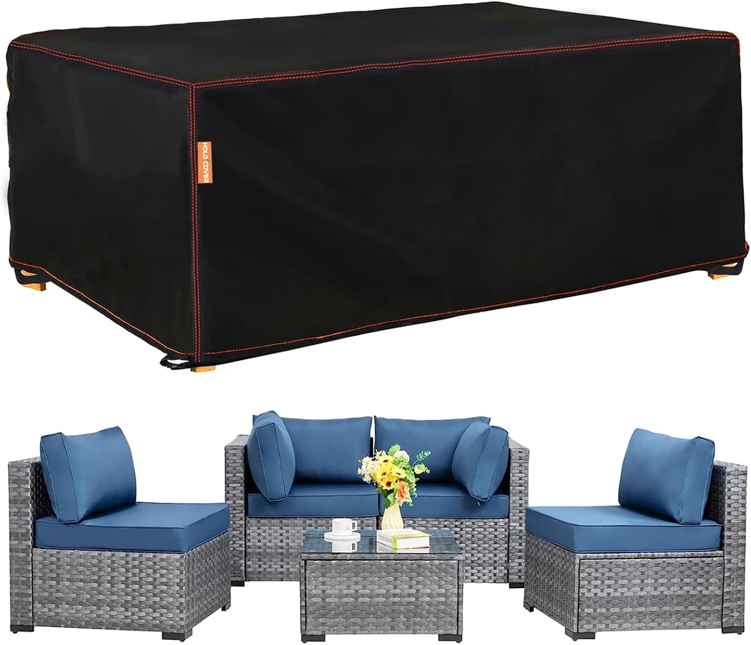 Patio Furniture Covers Waterproof , Heavy Duty 420D UV and Dustproof ...