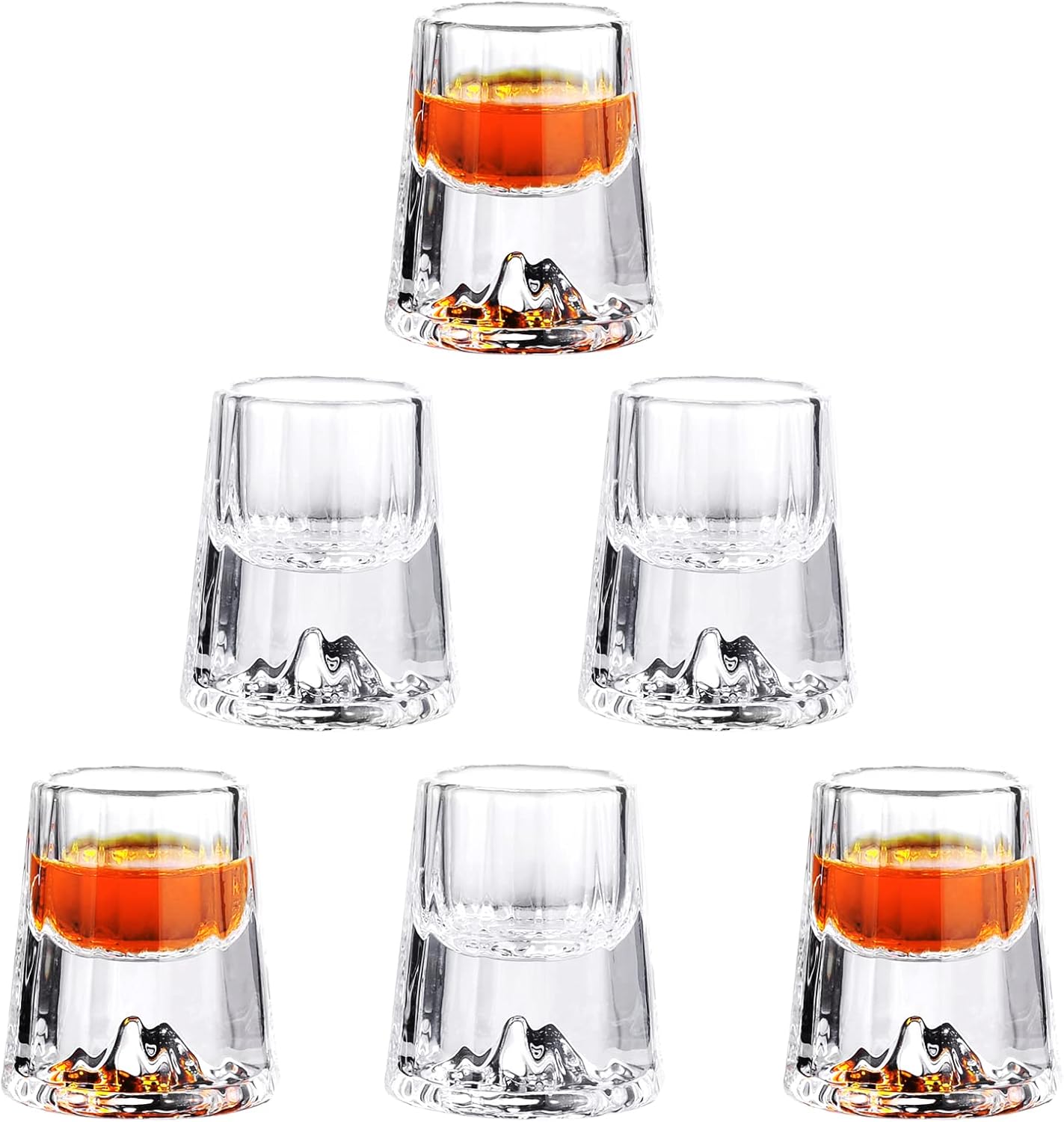 Amazon.com | Jaepsing Shot Glasses, 0.5oz Heavy Base Set of 6 - Clear ...