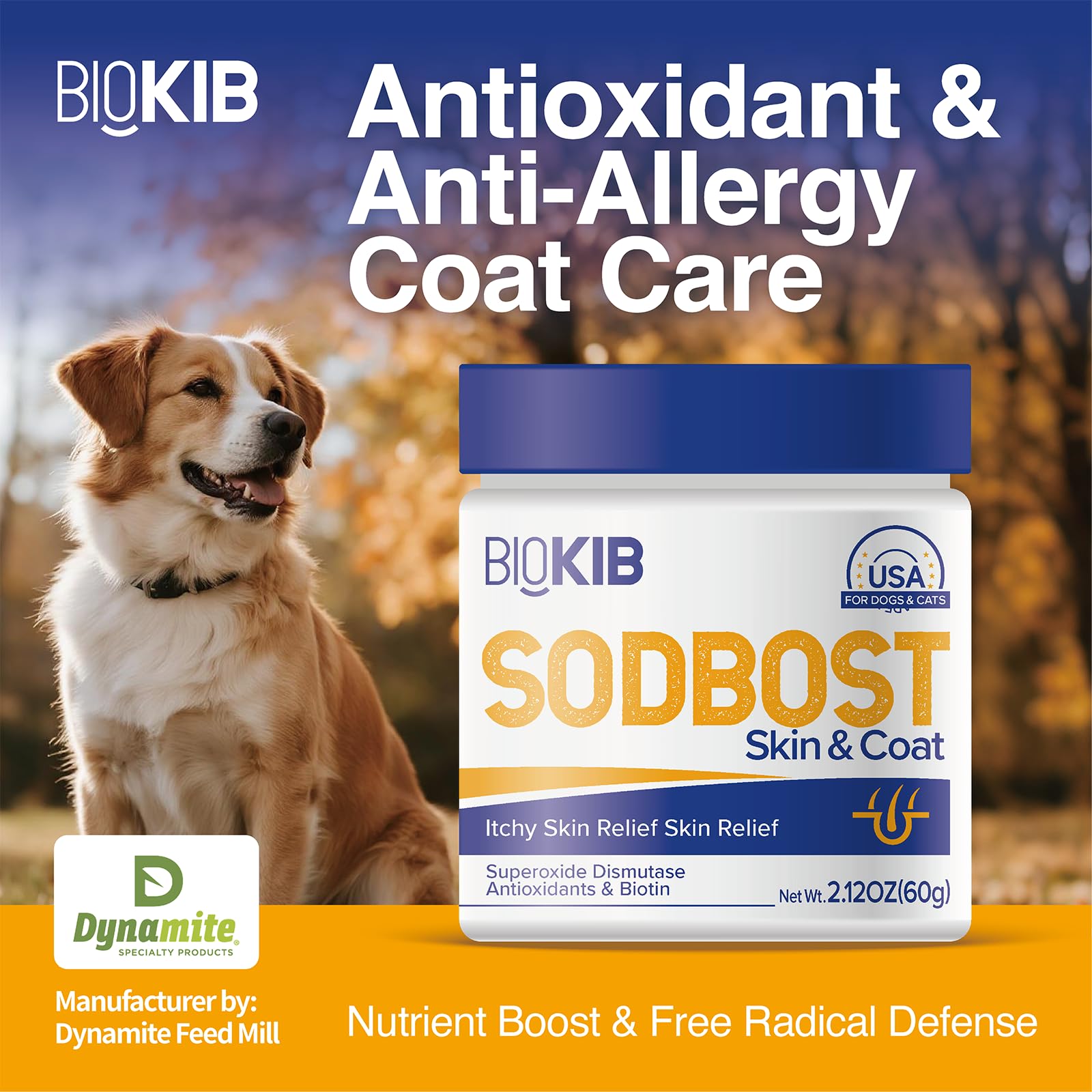 Snapklik.com : SODBOST Skin & Coat Supplement Powder For Dogs & Cats ...