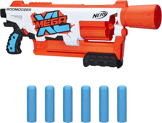 Nerf Mega XL Boom Dozer Blaster, Largest Nerf Mega Darts Ever, XL 6 ...