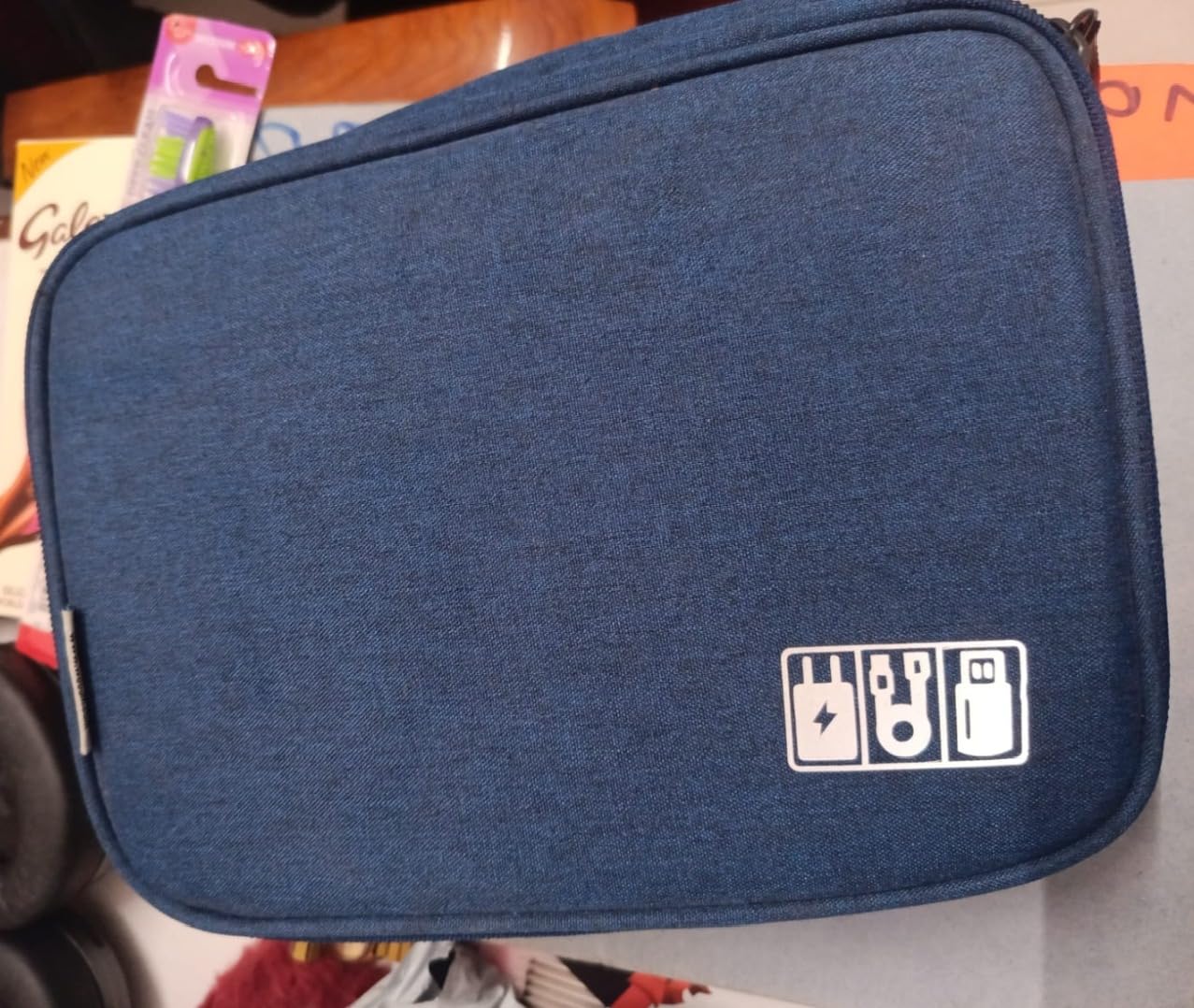 SaleOn Fabric Electronics Accessories Organizer Pouch Bag For Cables ...